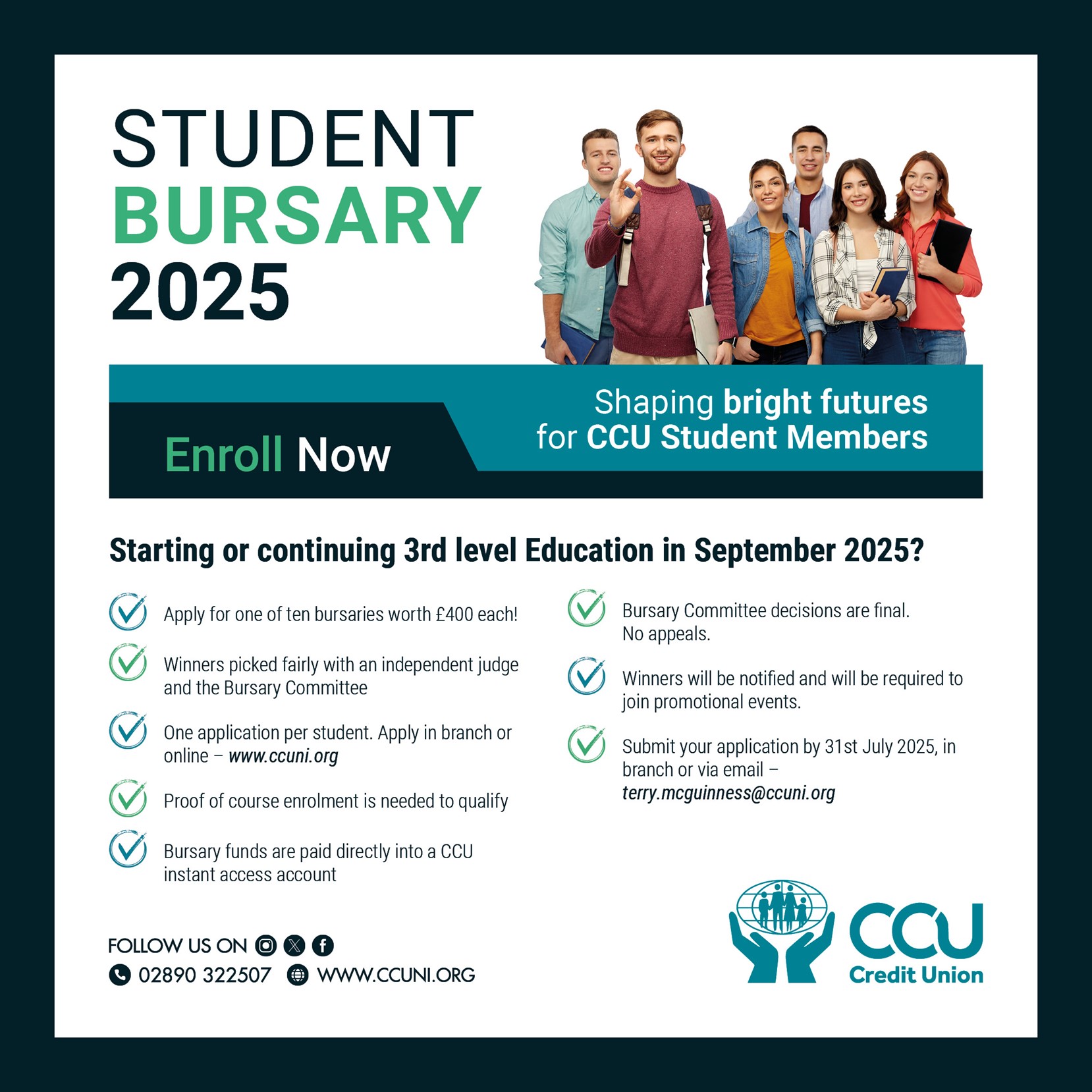Clonard Credit Union | Student Bursary Scheme